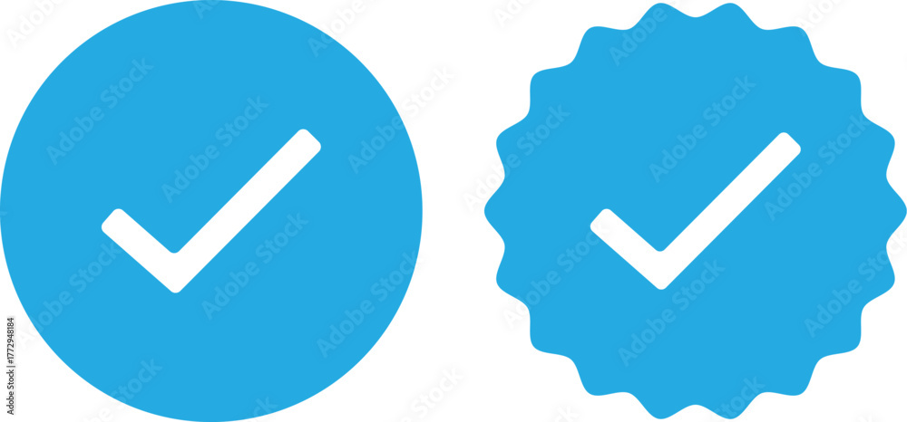 Blue verified badge_Social media account verification icons_facebook ...