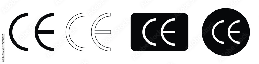 CE mark symbol, CE marking icon, Industrial certificate standard safety ...