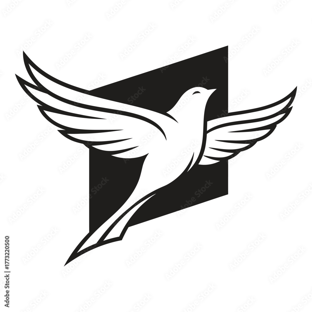 Elegant Bird Soaring High A Symbol of Freedom and Peace, Ready to Take ...