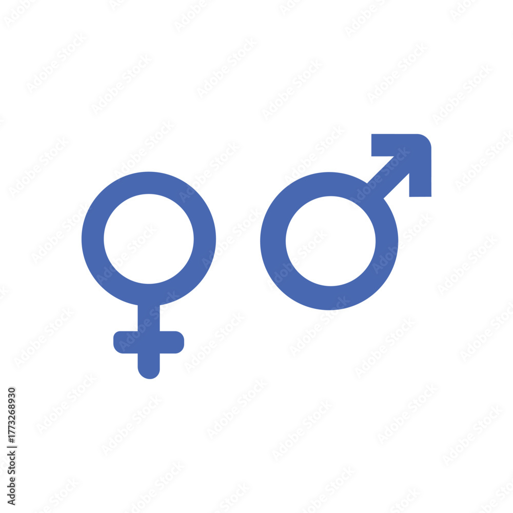 Classic male and female gender symbols representing masculine and ...