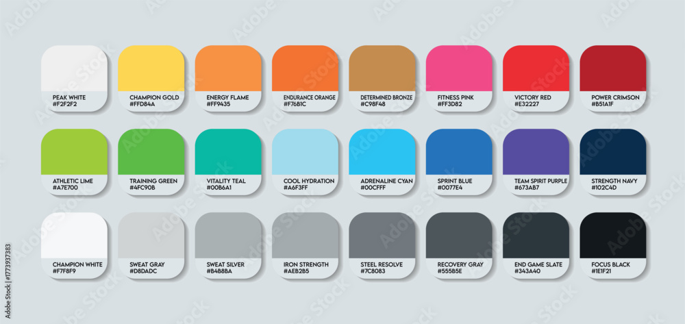 Vector de Stock Athlete and Sports Color Palette – Athlete catalog ...
