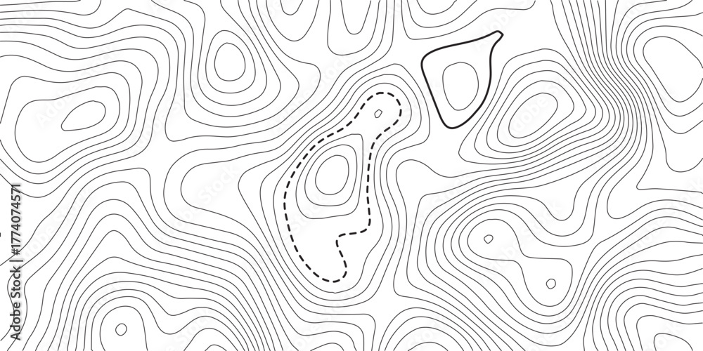 Topographic map background. Geographic line map with elevation ...