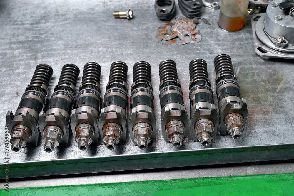 repair of diesel engine fuel pump assembly and assembly of plunger ...