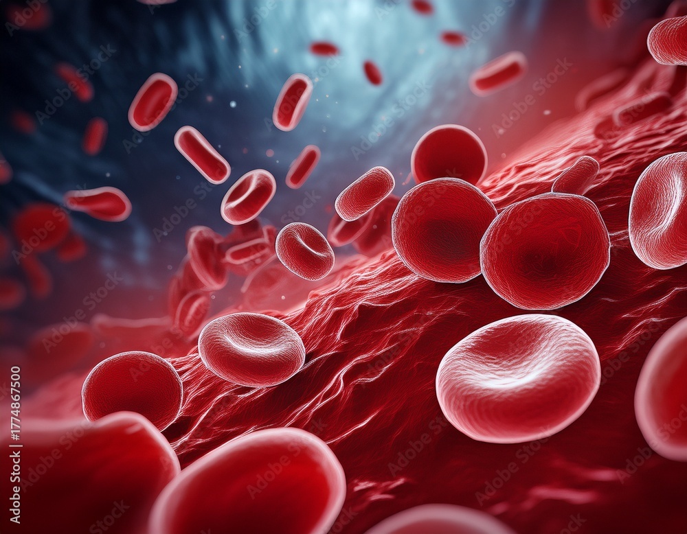 pathogenic bacteria in the bloodstream with red blood cells ...