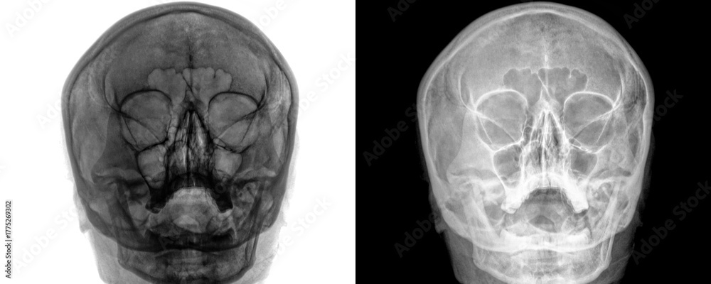 Medical X-Ray of Paranasal Sinuses in Posteroanterior View Showing ...