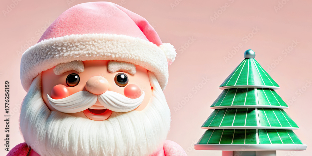 Santa zoro waste in Christmas theme. Festive Santa figure with a ...