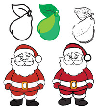Cartoon Fruit Pear Santa Hat Free Stock Photo - Public Domain Pictures