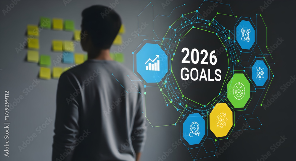 Strategic 2026 Goals Planning Visualizing Future Targets With Digital ...