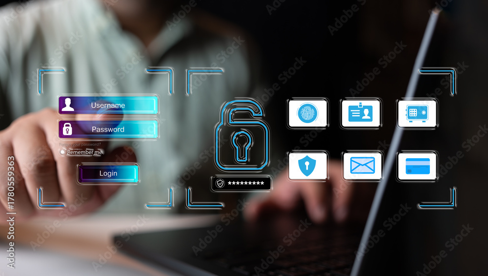 User authentication system with username and password. Securing ...