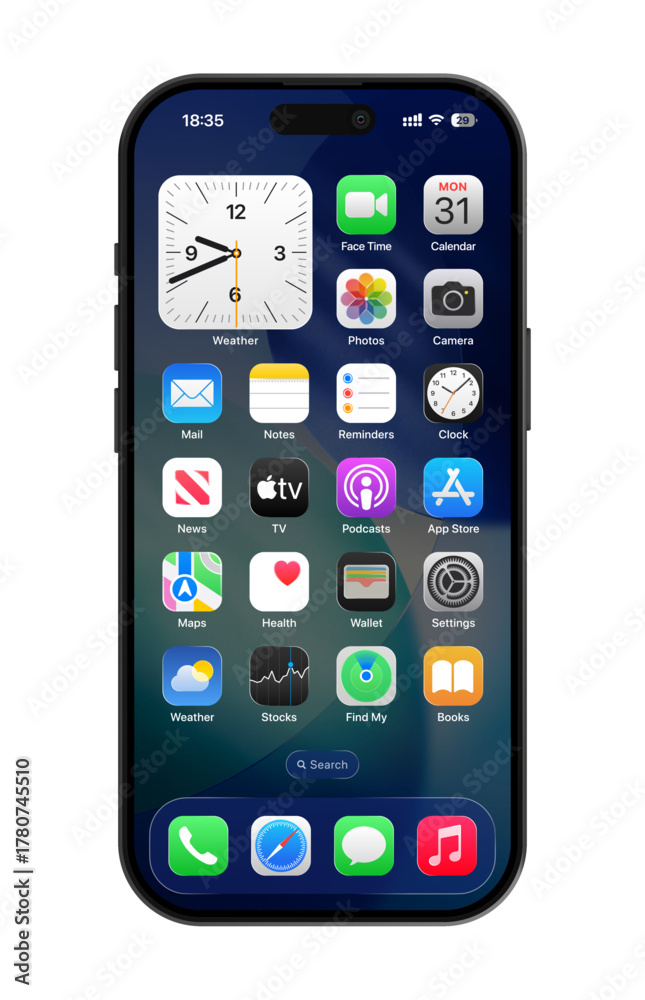 iPhone 17 Pro main UI 2026 update featuring Liquid Glass iOS 26 design ...