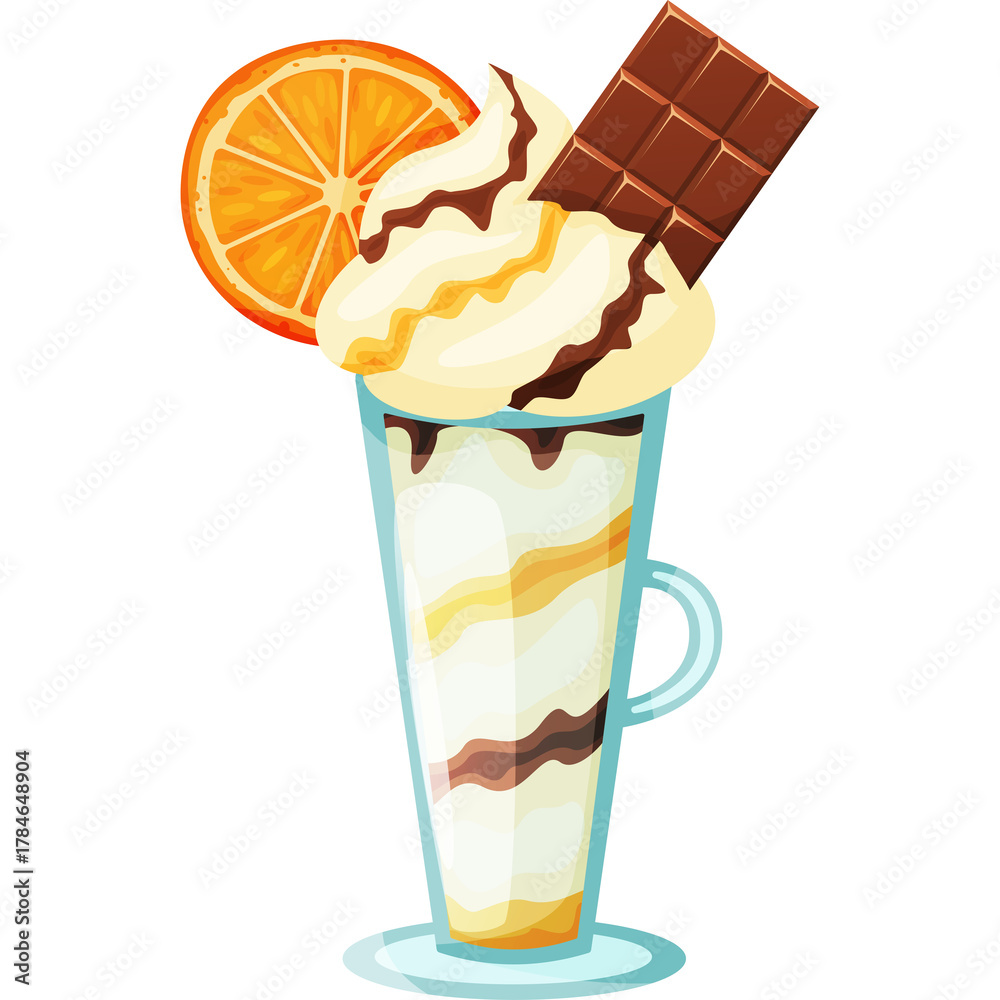 Pixel Art Illustration of a Tall Glass Filled with Creamy Vanilla Ice ...