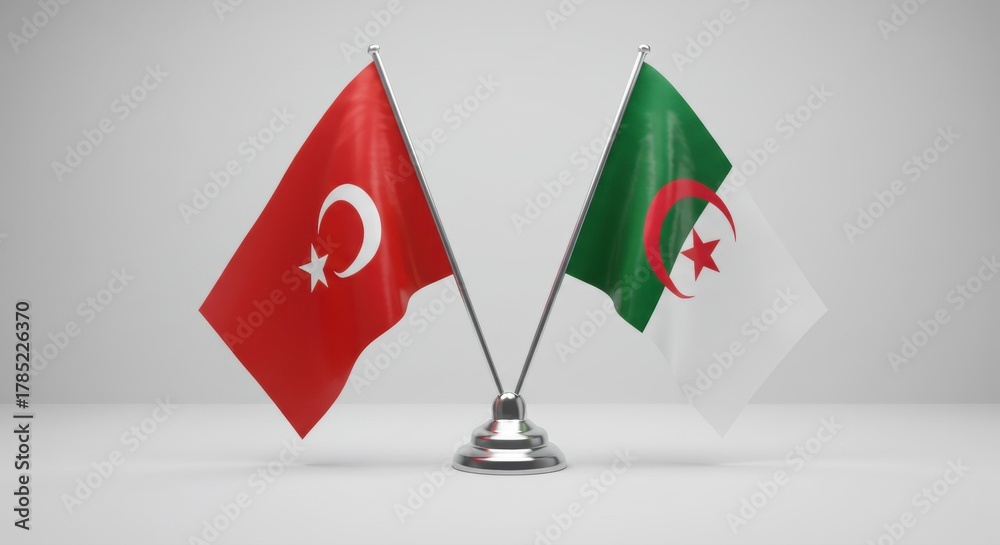 Diplomatic Flags: Two national flags, representing different countries ...