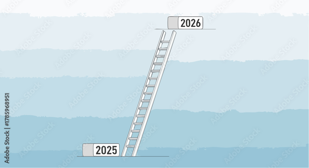 Ladder of Progress - Visualizing the Ascent from 2025 to the Target ...