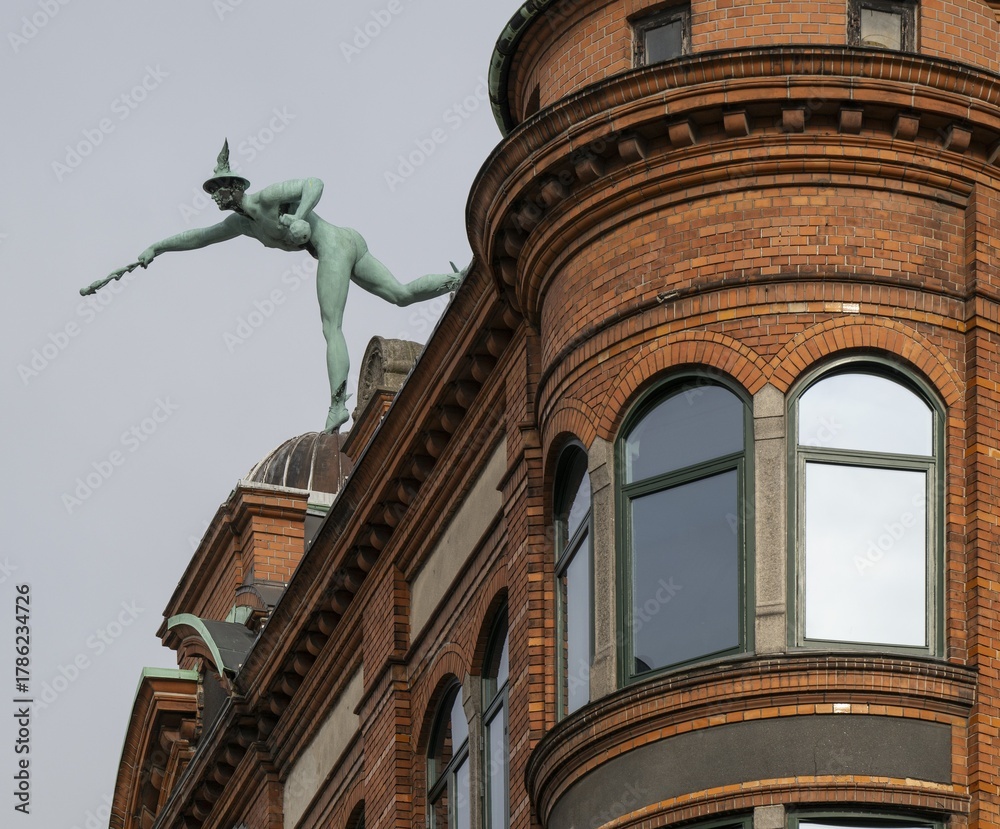 Former Varehuset department stores' Trade fairs with Hermes statue by ...