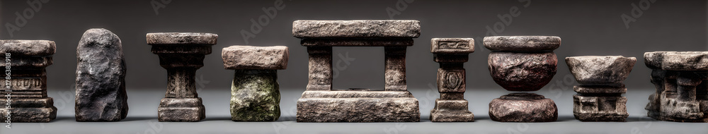 Simple Stone altar - set of various stone altars - various models from ...