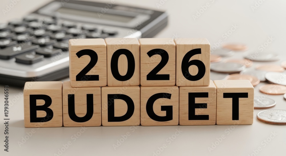 Illustration Stock 2026 Budget Planning Blocks - Wooden blocks spelling ...