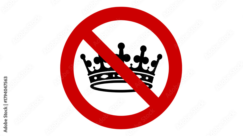 Prohibition symbol in vibrant red signals restriction, denial, and ...