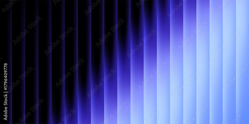 vertical glowing stripe gradient background in black to violet and blue ...