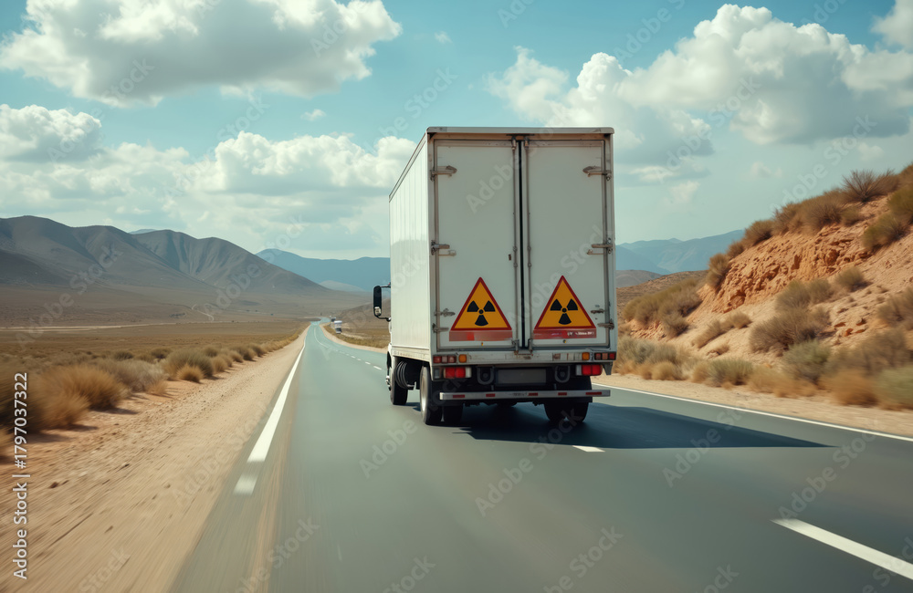 Truck carries dangerous radioactive materials along desert highway ...