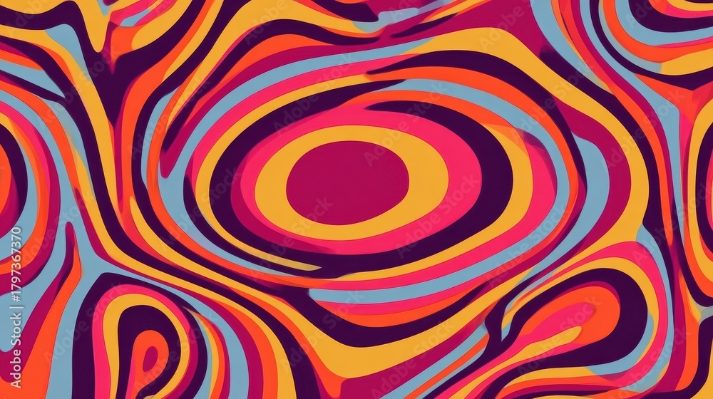 Groovy retro background with optical illusions, perfect for posters ...