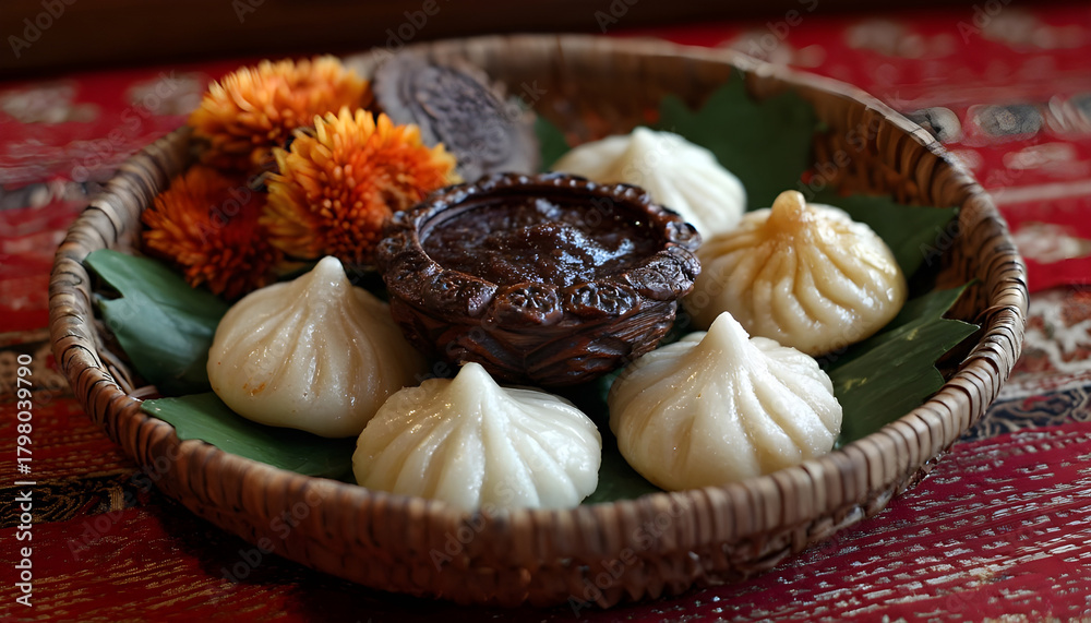 Yomari, a traditional Newari sweet made from rice flour and molasses ...