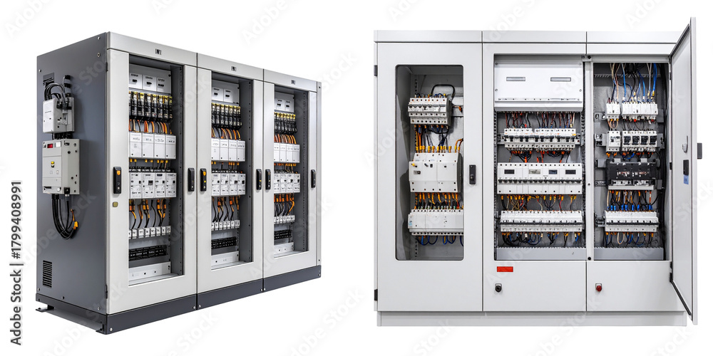 Electrical Control Panels with Transparent Background Displaying ...