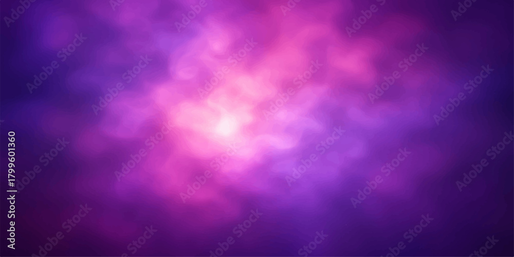 An abstract purple space background featuring glowing particles, bright ...