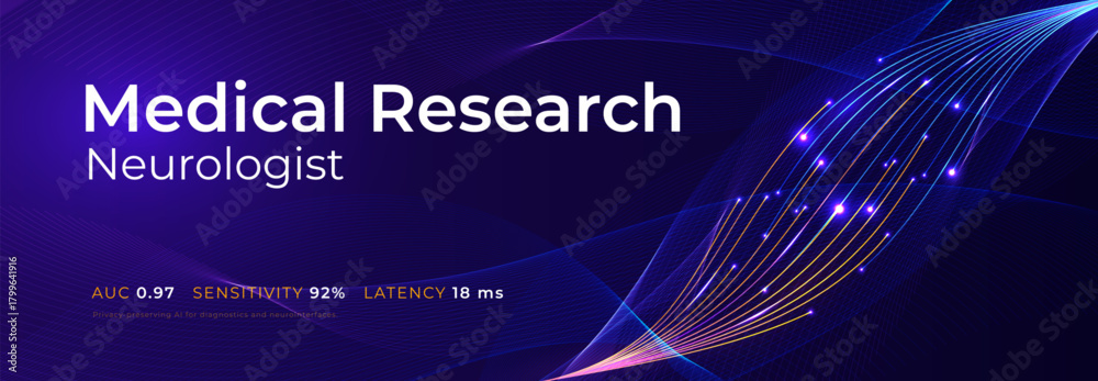 Medical Research Background Neural Science Abstract Digital Medical ...