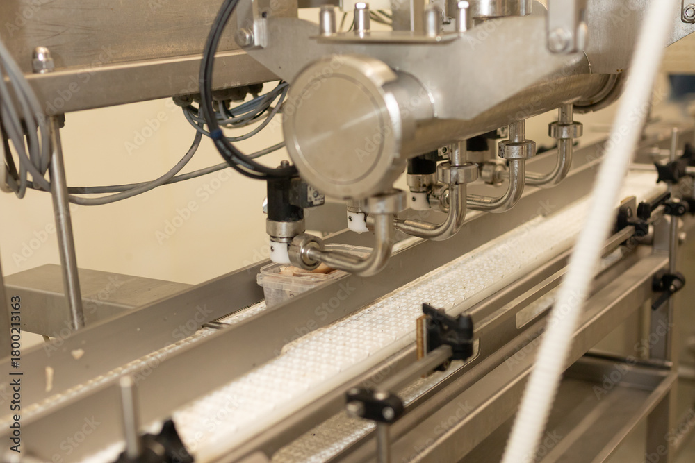 Industrial dispensing nozzles adding marinade or brine into plastic ...