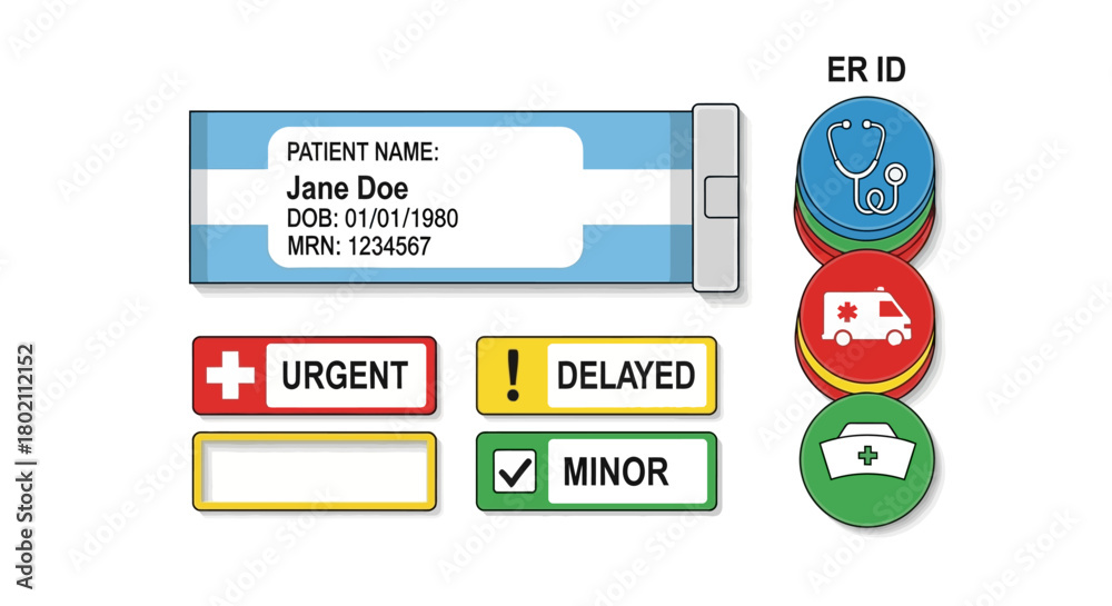 Collection medical identification and triage tags, including patient ...