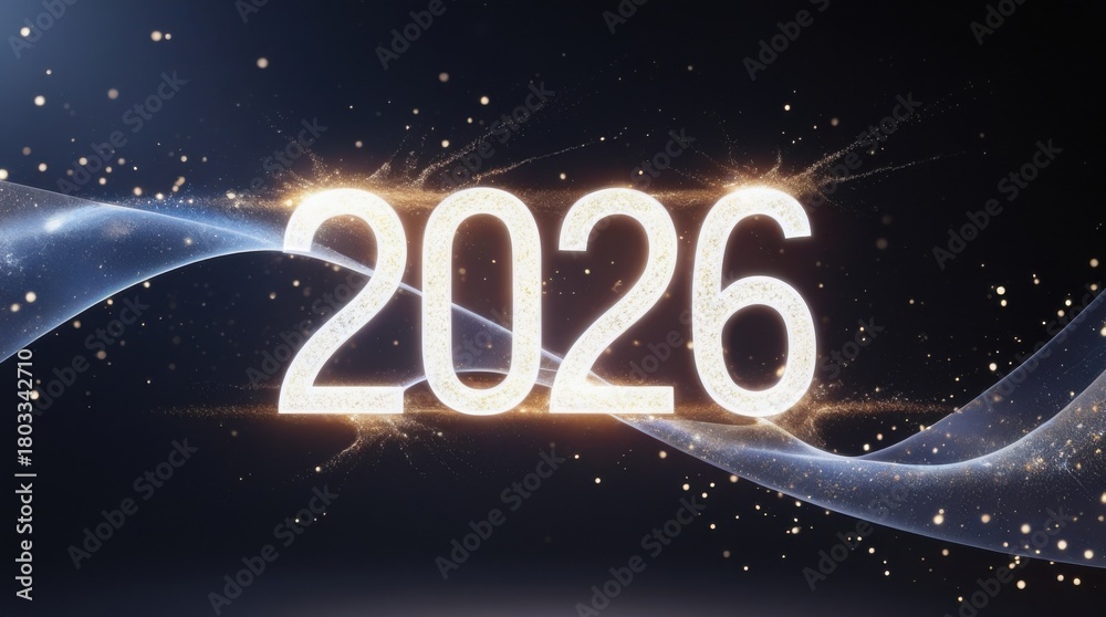 Stock-Foto „2026: A vision of the future, encapsulated in the year 2026 ...