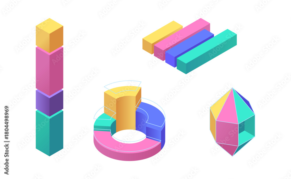 Flowcharts and UML diagrams. Vector isolated isometric code structure charts. Visualizes ...