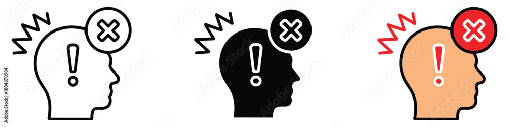 Panic icon vector. confusion and critical thinking symbol. vector ...