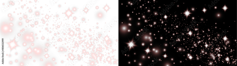PNG Overlay of Pink Sparkles on Transparent Background Stock ...