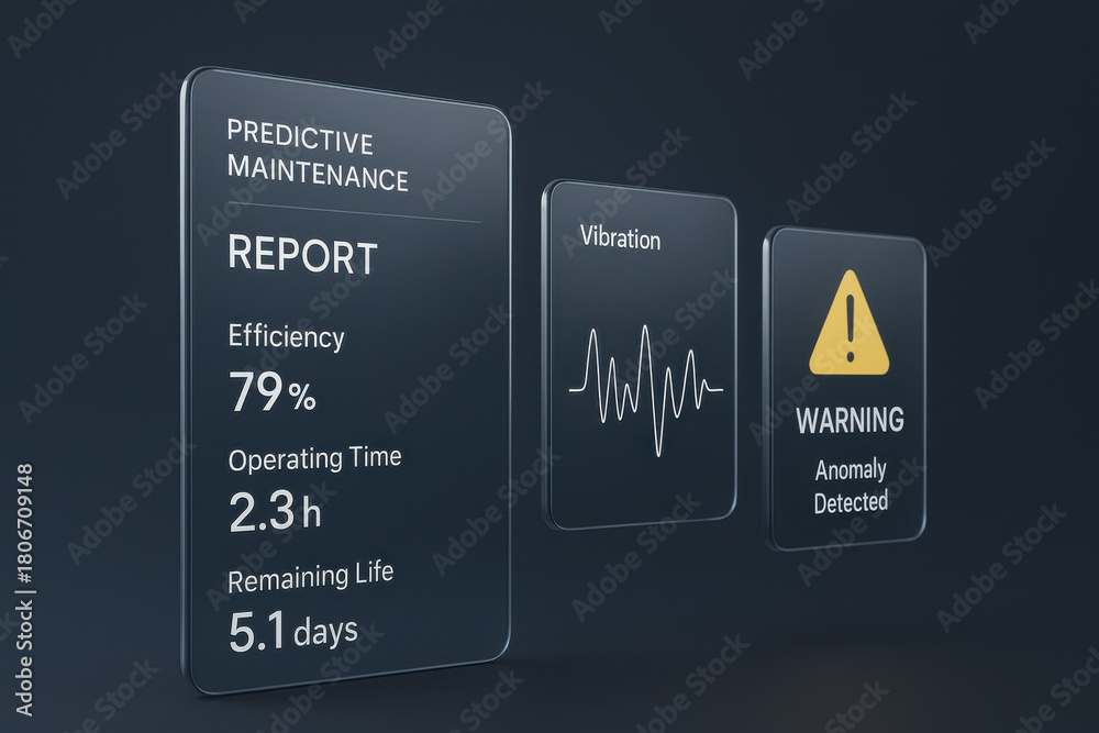 Professional predictive maintenance report on digital HUD panels ...