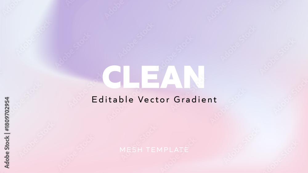 Clean editable vector gradient mesh template featuring soft lavender and pale pink swirls ...