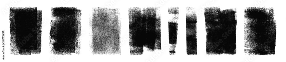 Image vectorielle Stock Set of grunge rolled ink stamp textures ...