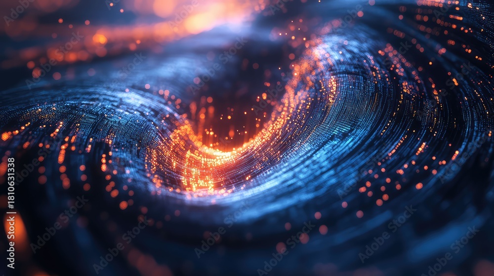 The moment a computer virus goes active, visualized as a dark ...