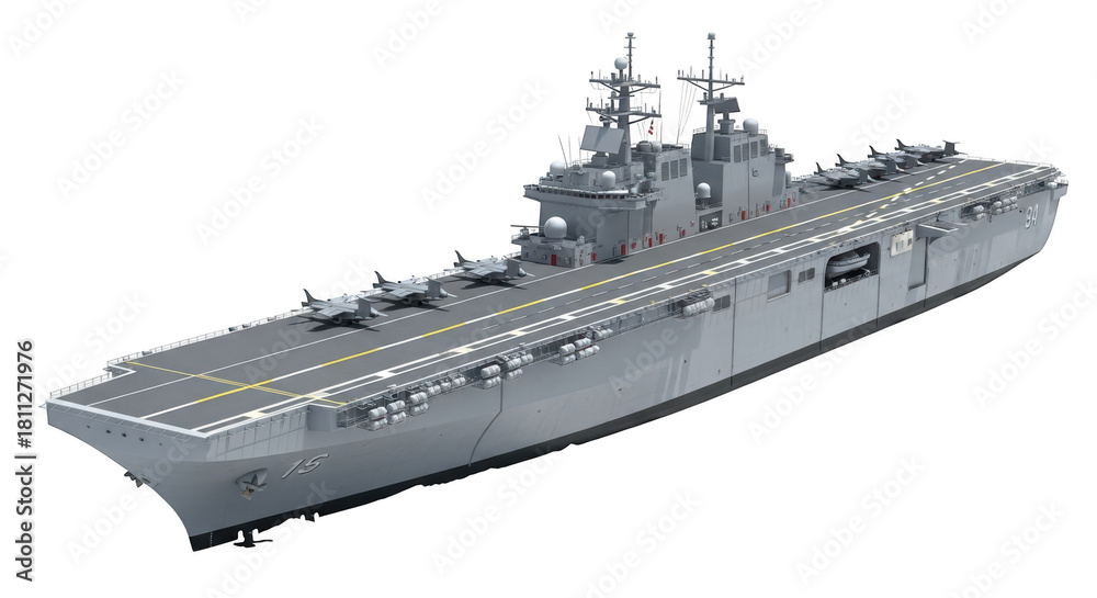 Modern amphibious assault ship isolated on transparent background Stock ...