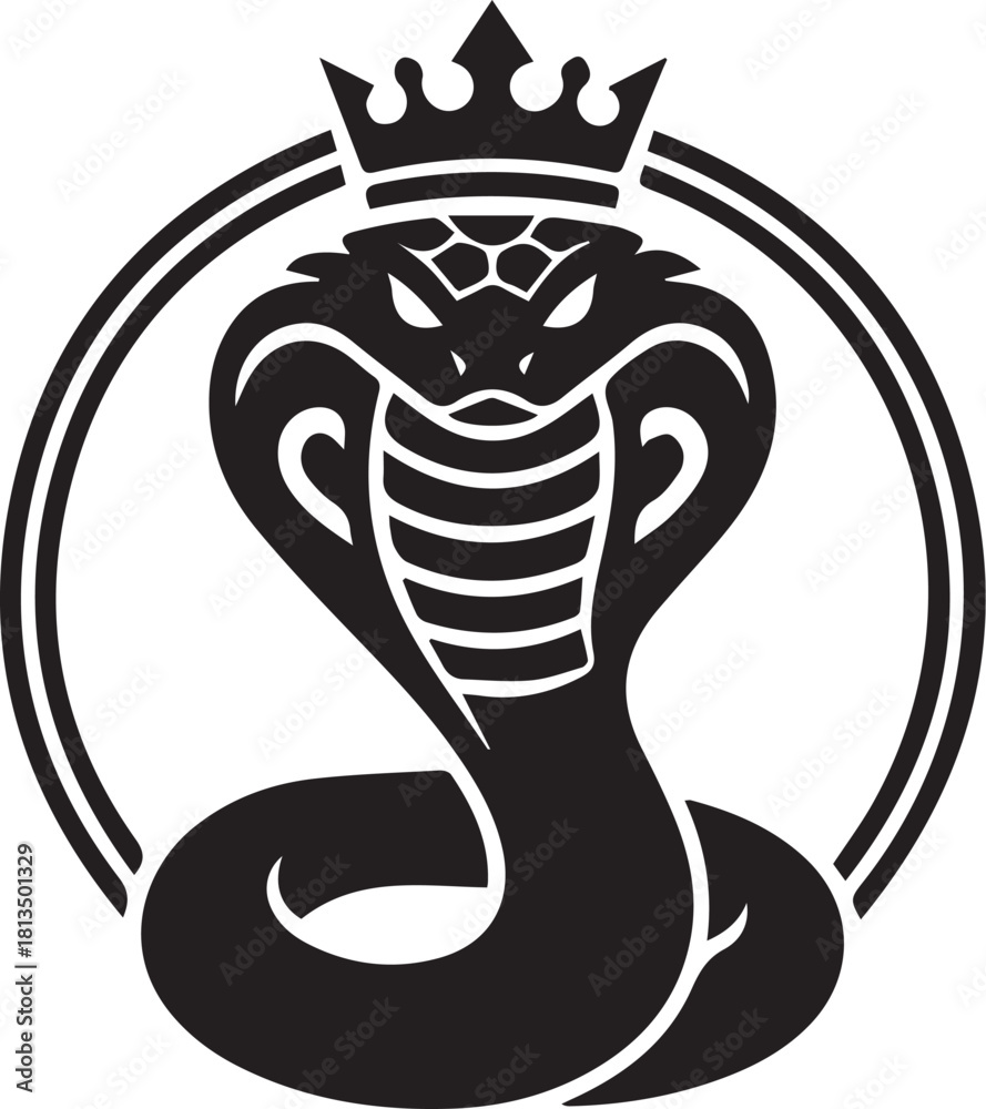 Praca wektorowa bez tantiem: Cobra Symbol of Authority: A majestic ...