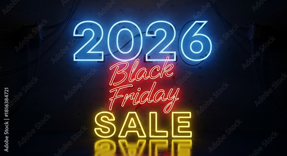 Photo Stock Get ready for the 2026 Black Friday sale with this vibrant ...
