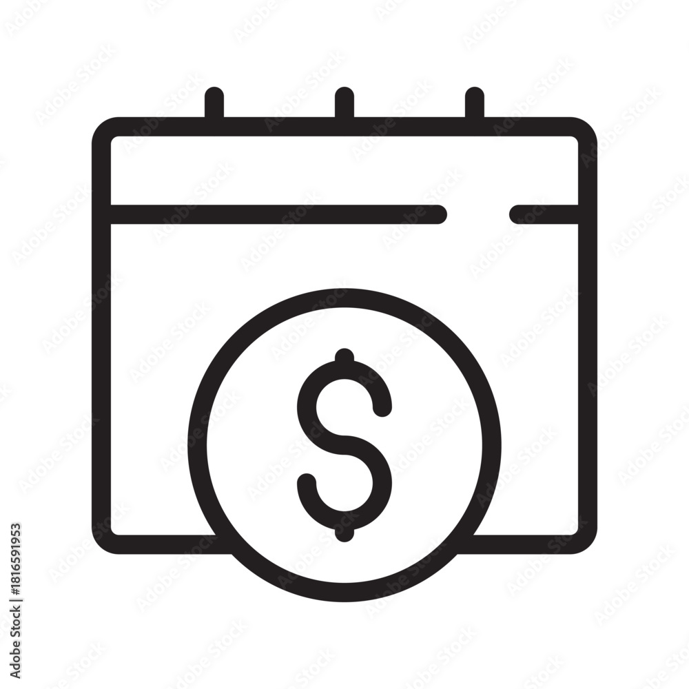 Payment Schedule Icon Pack, Organized Finance and Transaction ...