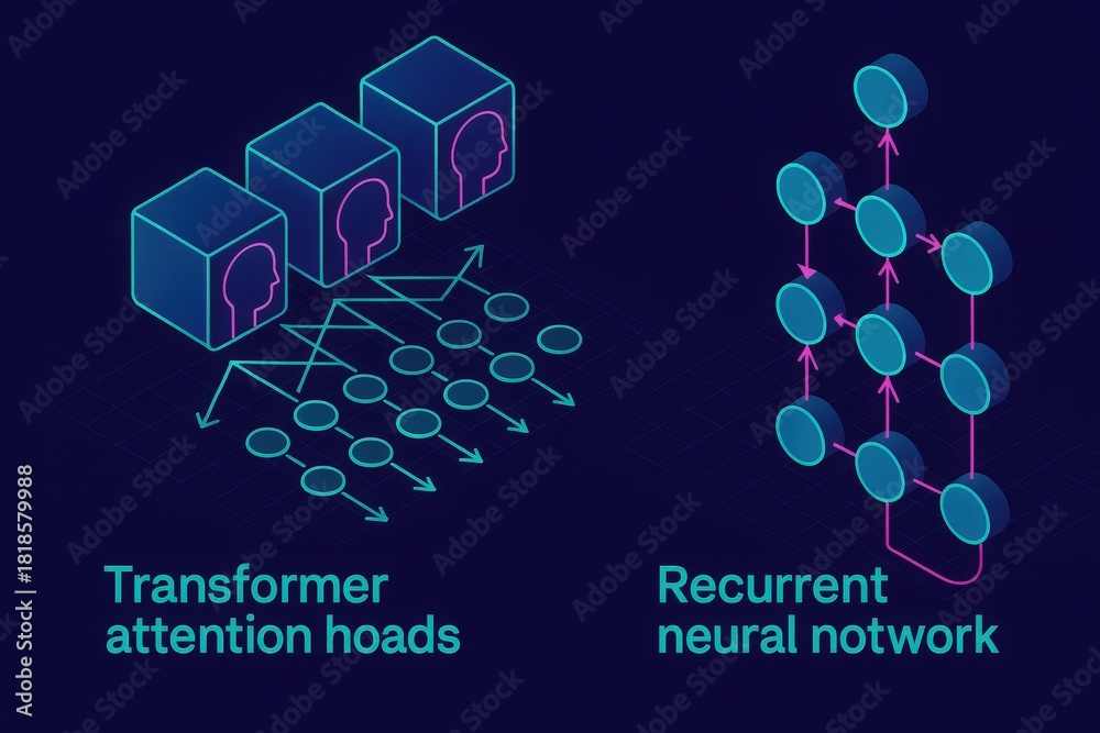 Stock-Illustration „Advanced neural network architecture illustration ...