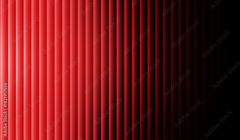 Abstract background with a vibrant gradient of vertical red lines ...