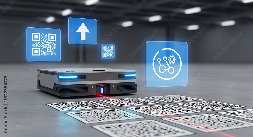 Automated Guided Vehicle Navigating Warehouse with QR Codes and Digital ...