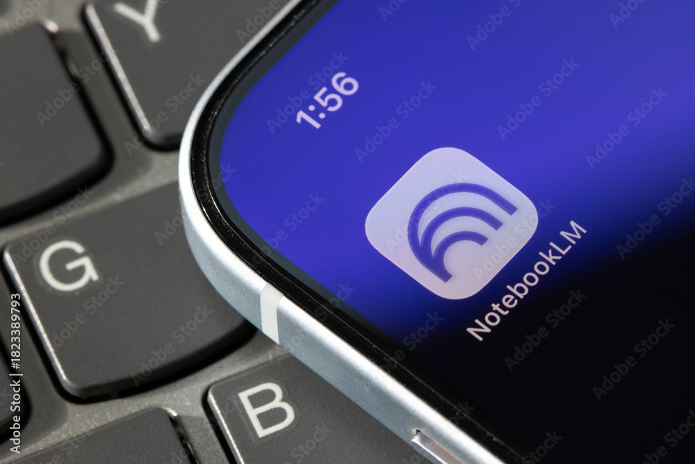 Stock-Foto „Portland, OR, USA - Nov 20, 2025: Google NotebookLM app ...