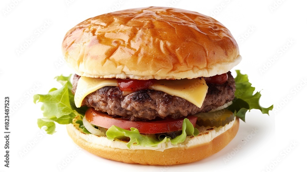 Stock-Foto „Burger Collection: Assorted Beef Burgers with Cheese, Bacon ...