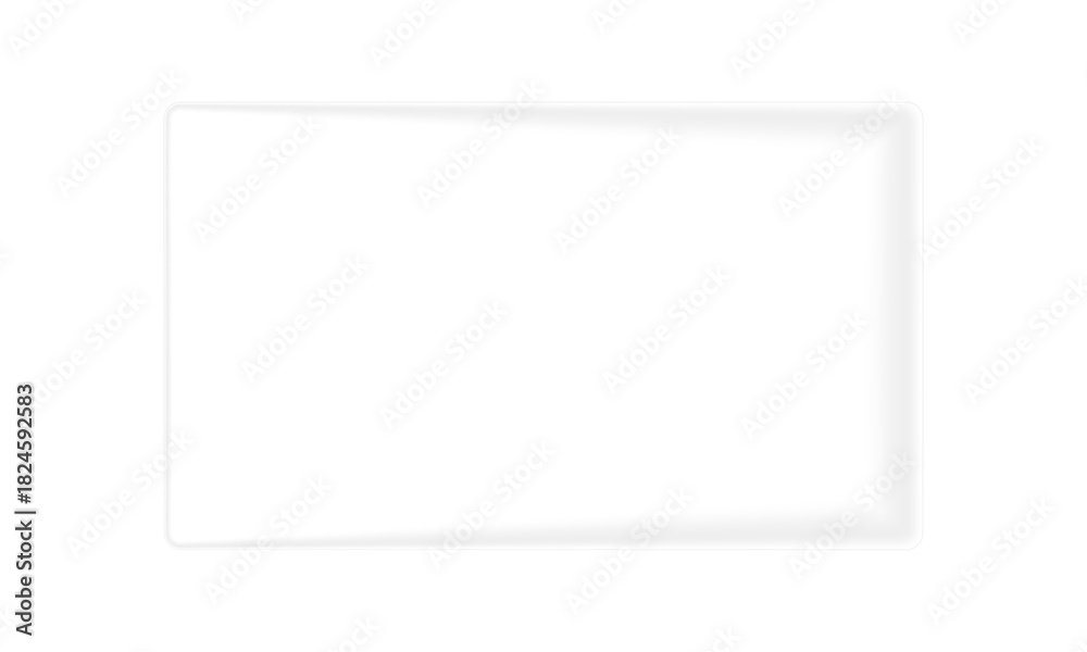 White glowing rectangle neon frame with soft white light border and ...
