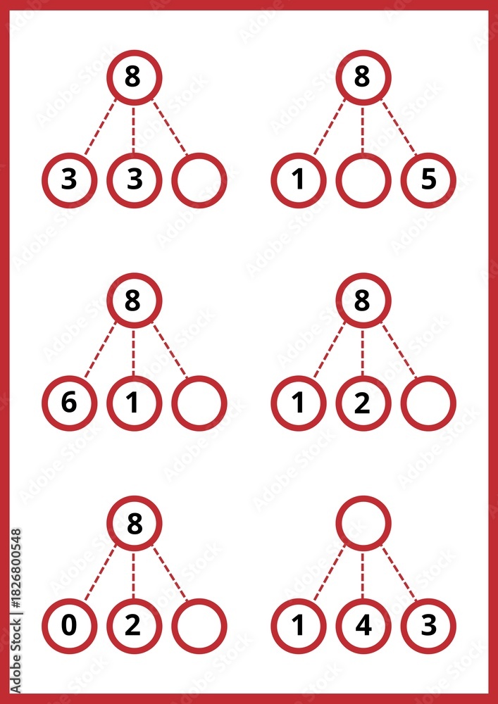 Numbers bonds 8 eight , Connect And Illustrate Data Relationships is a ...