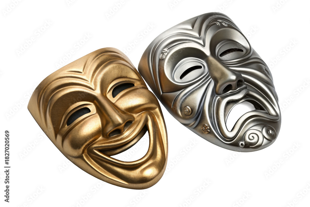 Tragedy and comedy theater masks symbolize duality of human emotion ...